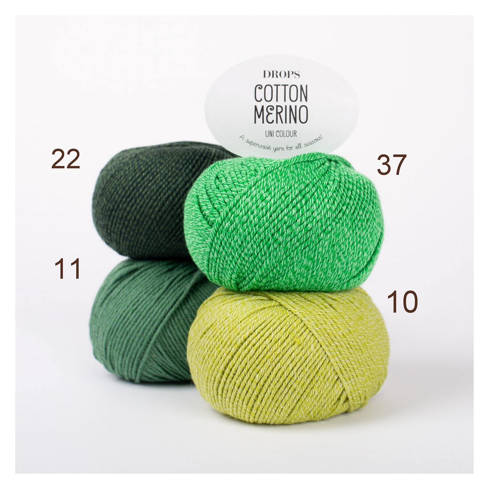 DROPS Cotton Merino Yarn Soft Wool DK Light Worsted Yarn Superwash ...