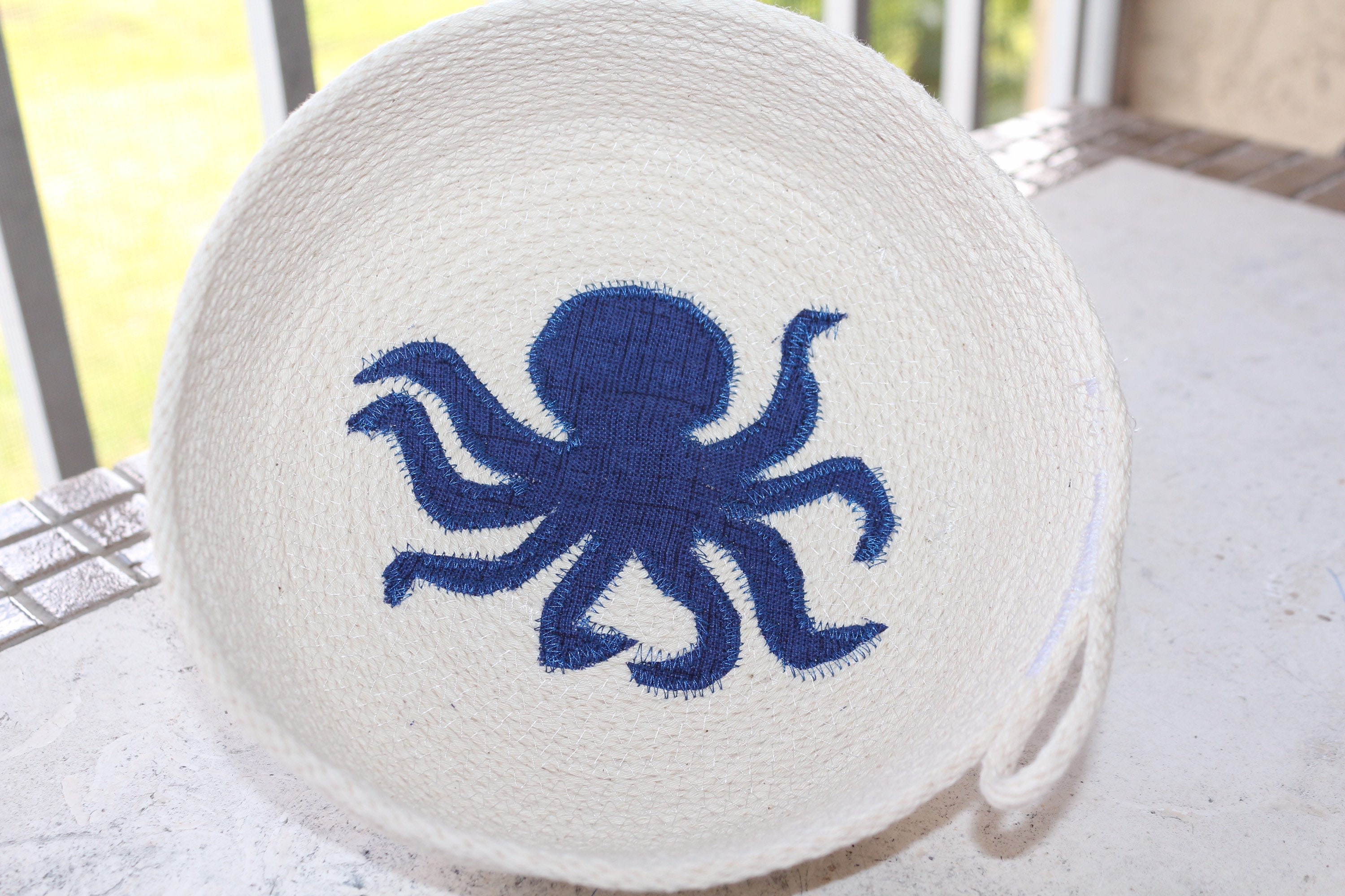 Handmade Rope Basket - Octopus Basket, Nautical Basket , Storage Basket ...