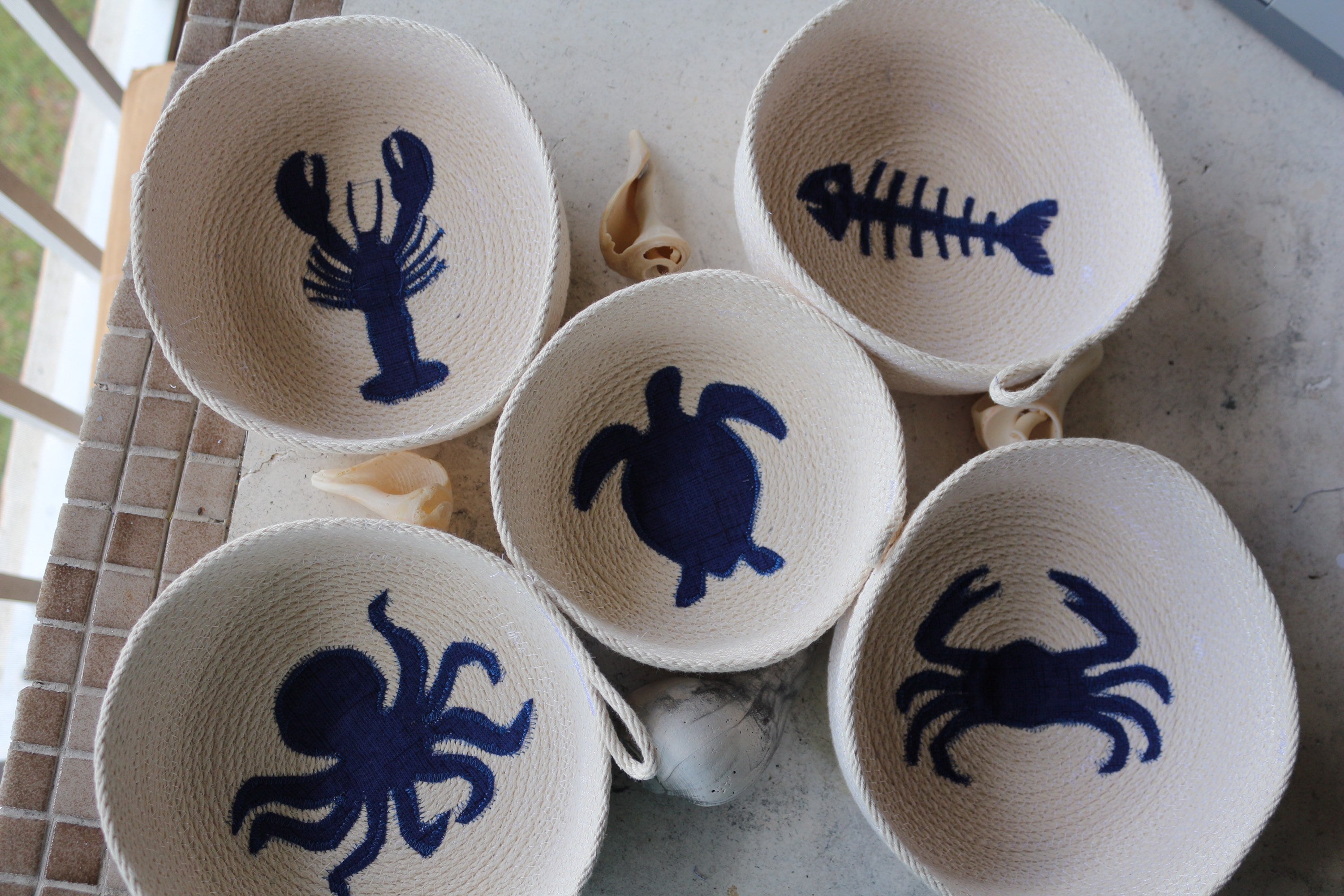 Handmade Rope Basket - Octopus Basket, Nautical Basket , Storage Basket ...