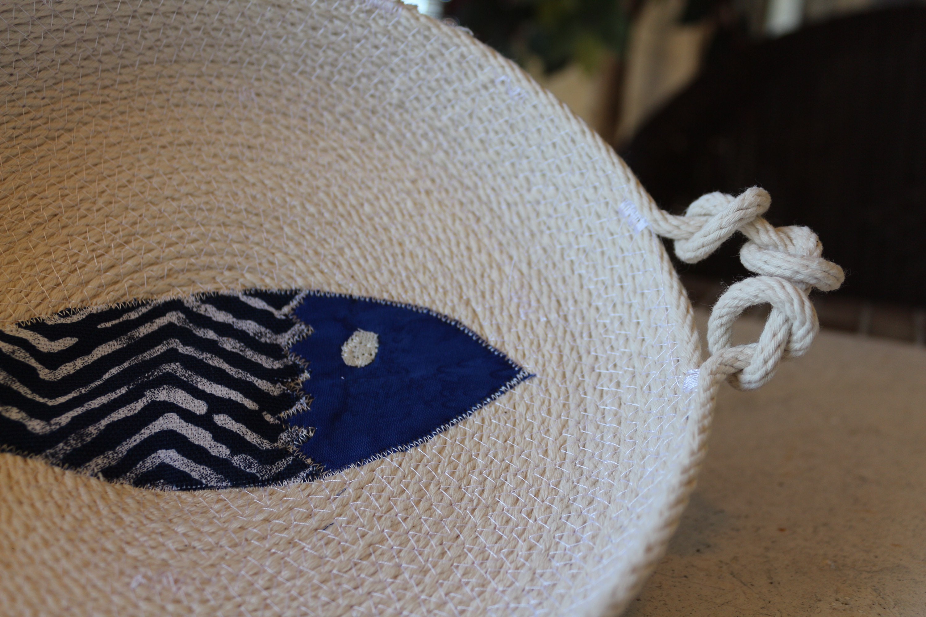 Handmade Rope Basket Graphic Fish, Storage, Home Décor, Rope Basket ...