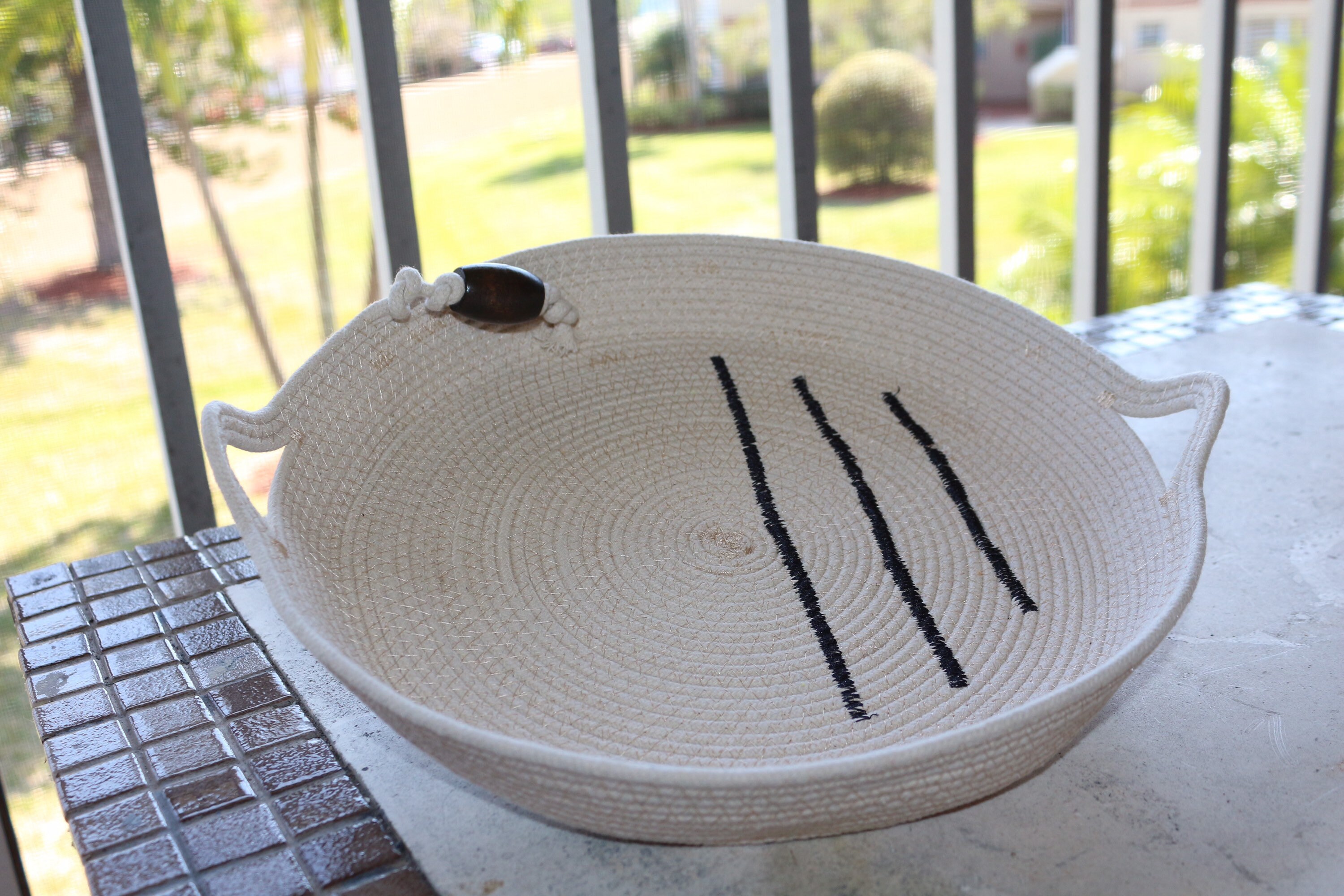 Handmade Rope Tray Large, Wall Hanging, Storage, Home Décor, Entertain ...