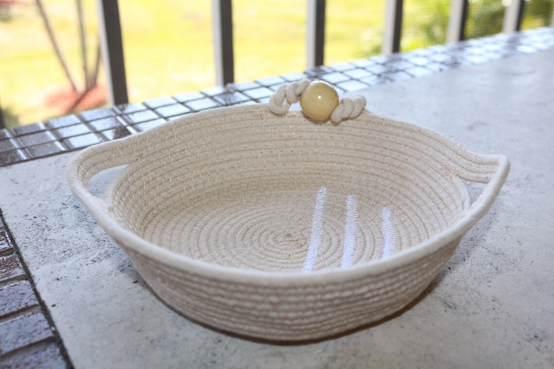 Handmade Rope Basket, Wall Hanging Small Basket, Clothesline, Storage ...