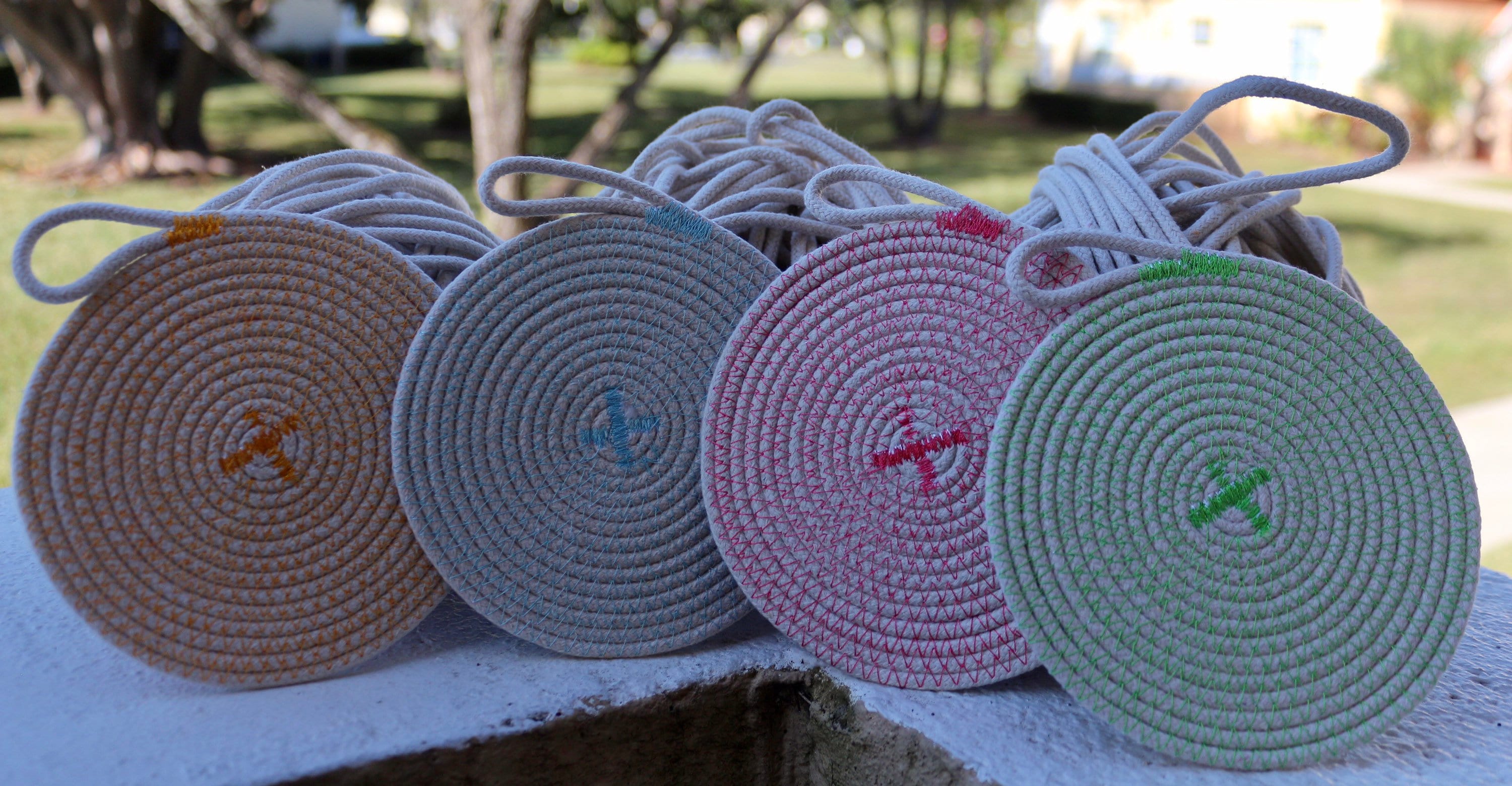 Handmade Rope & Jute Coaster Set Rope Coasters Reversible - Etsy UK