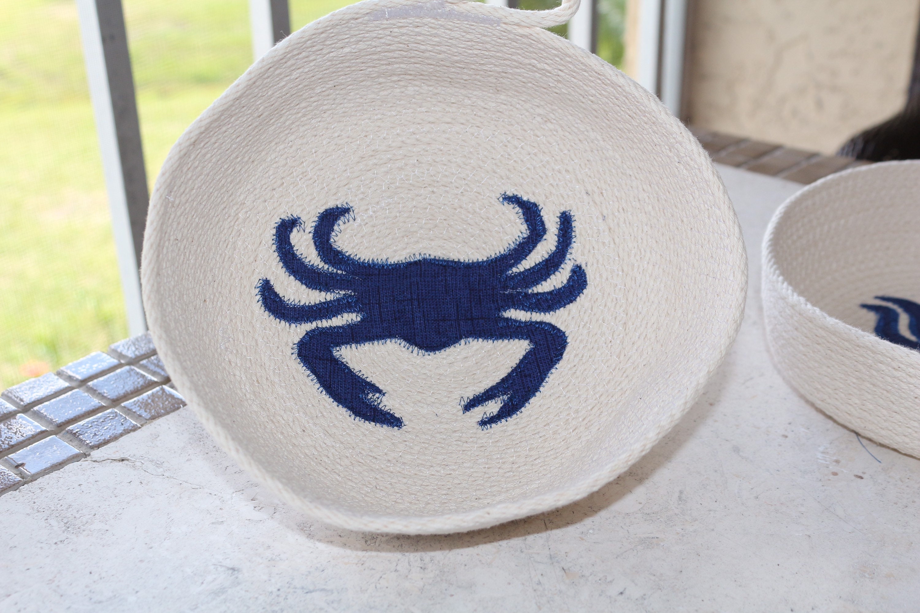 Handmade Crab Rope Basket, Nautical, Storage Basket, Home Décor Basket ...