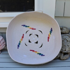 Handmade Pride Rope Basket Rainbow/square / Storage/ Home - Etsy