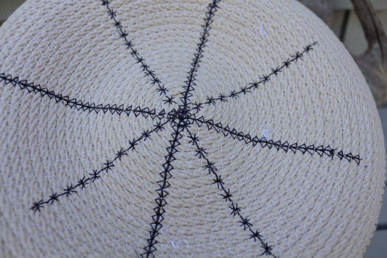 Handmade Rope Basket - Natural & Charcoal Gray - Medium, Storage, Home ...