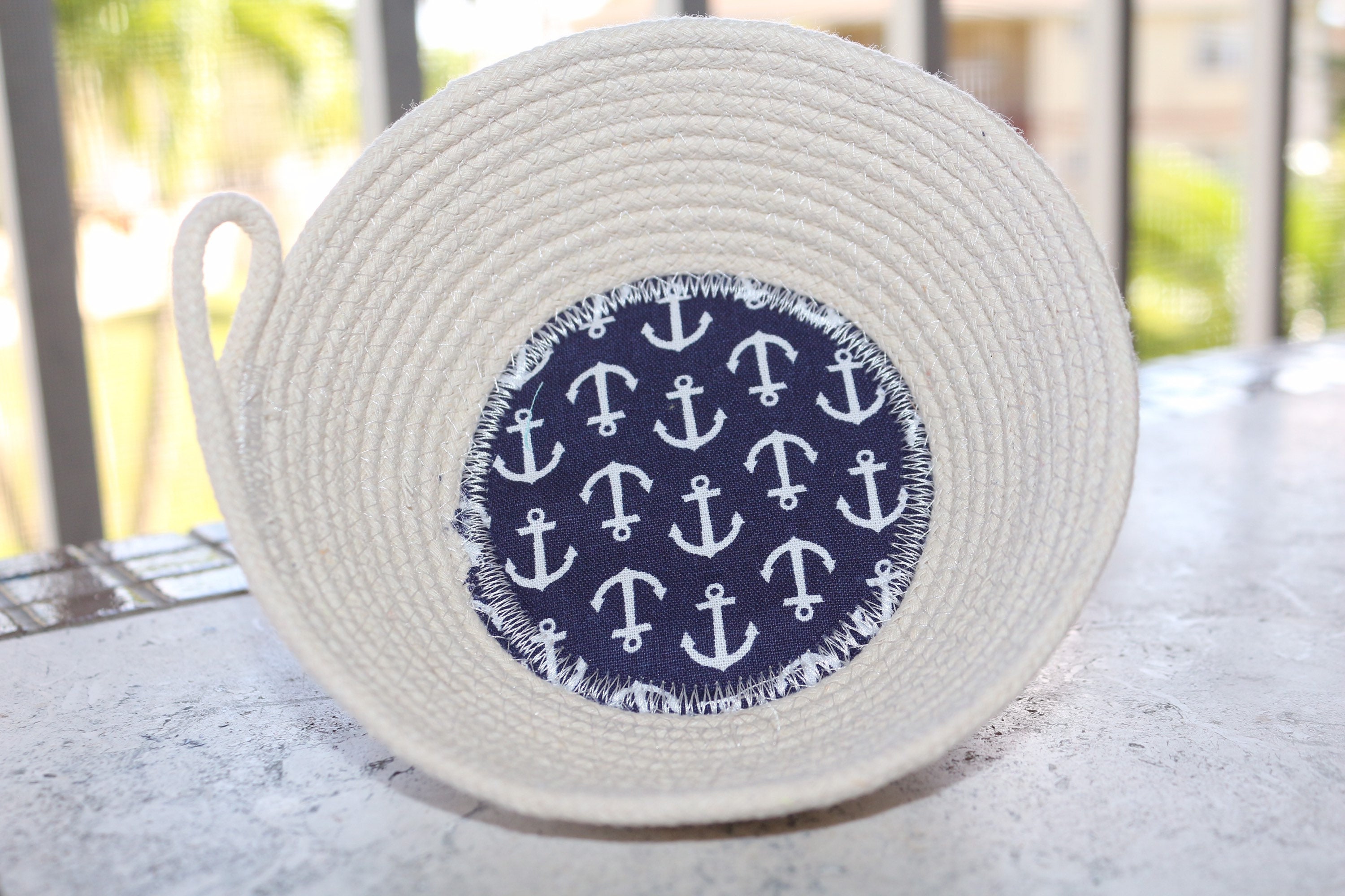 Handmade Rope Basket - Nautical Basket, Anchor, Gift Ideas, Home Décor ...