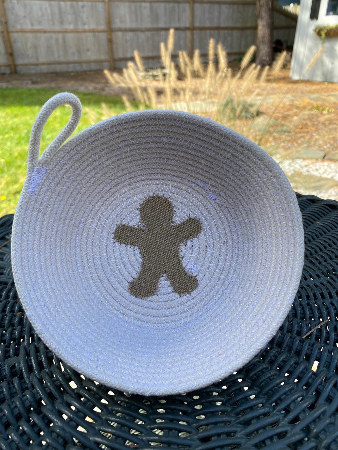 Handmade Gingerbread Man Rope Basket - Christmas Decor, Vintage ...