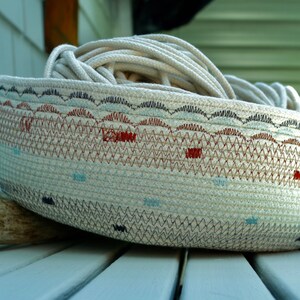 Handmade Rope Basket Rope Basket, Charcoal Gray, Blue, Terra-cotta ...