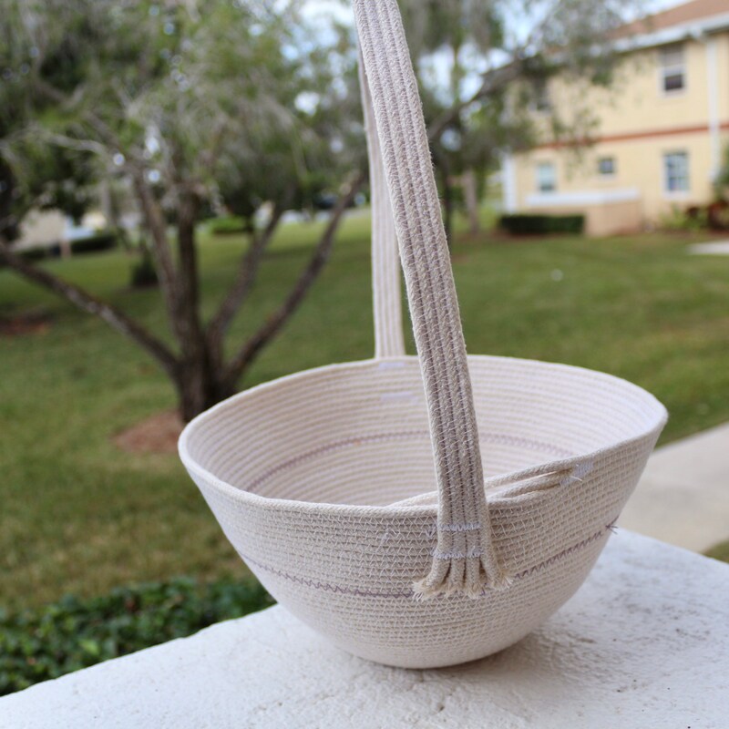Embroidered Rope Baskets - Etsy