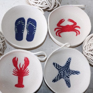 Handmade Rope Basket- Starfish , Nautical Basket, Home Décor Basket ...