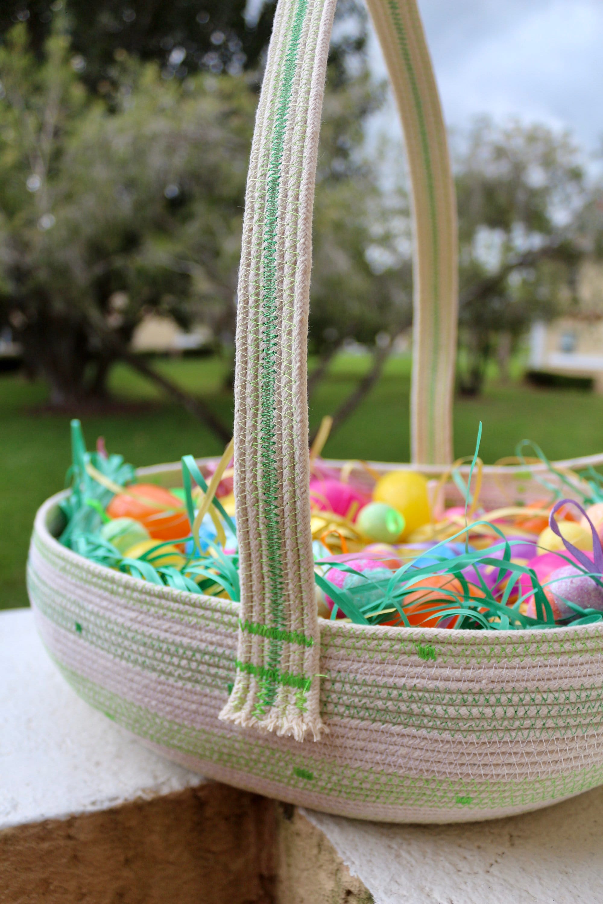Handmade Easter Basket, Rope Basket,easter Rope Basket, Large, Kids ...