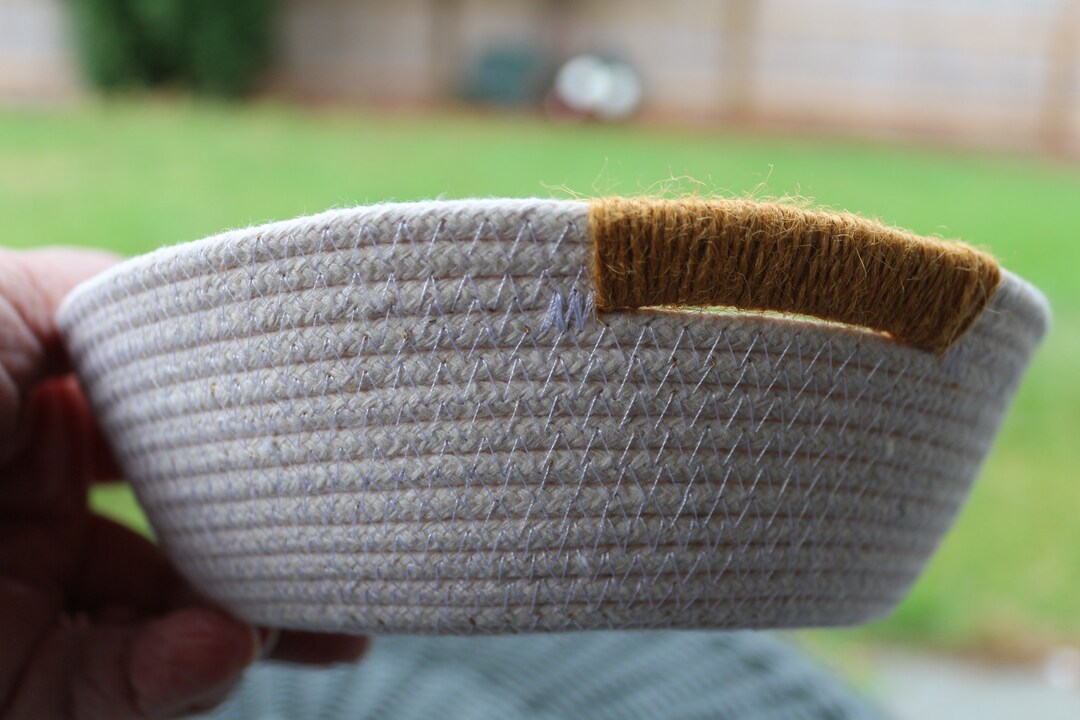 Handmade Rope Basket, Jute Handles, Storage, Bowl, Home Decor Basket ...