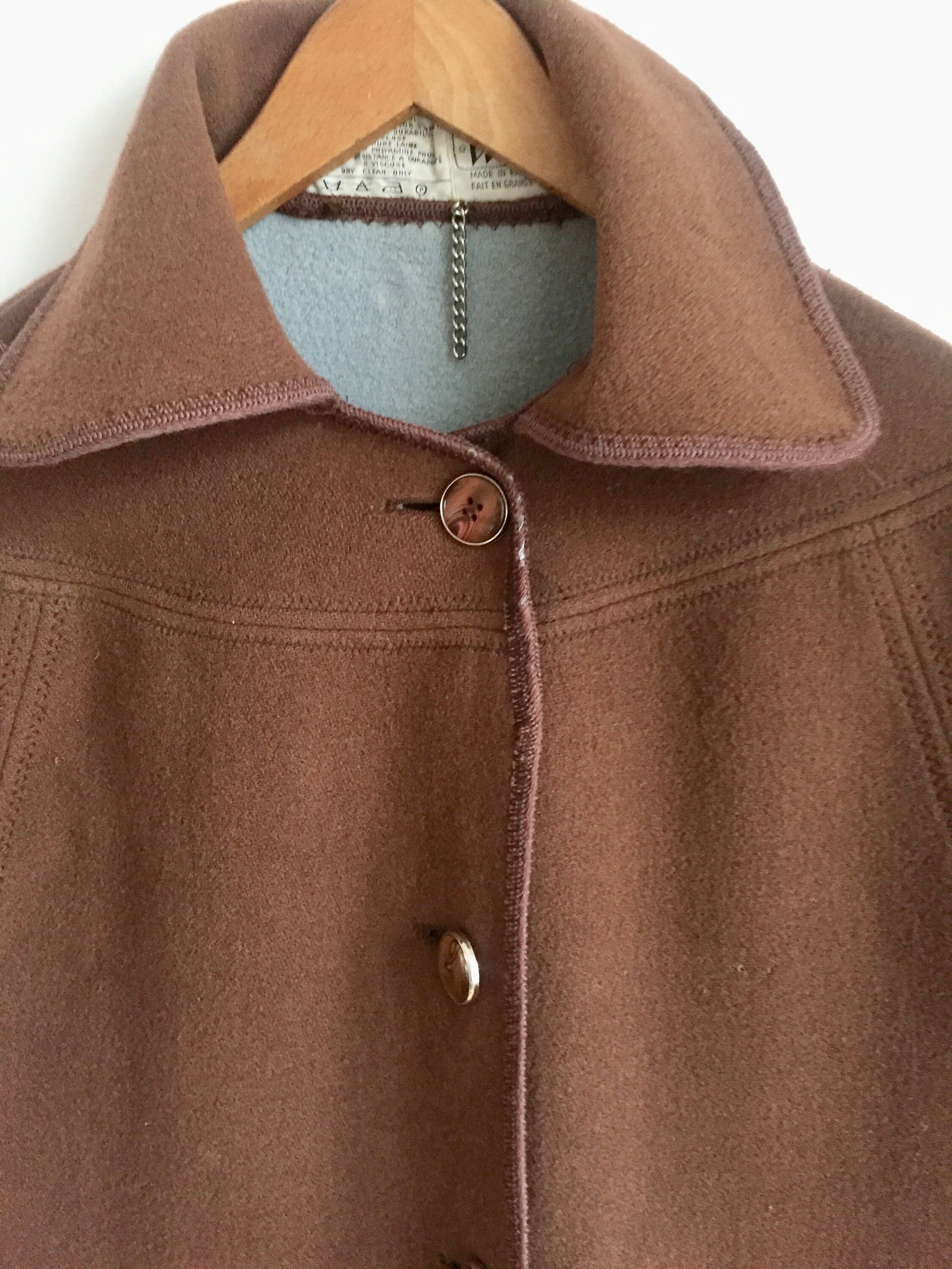 Chocolate Brown Wool Cape Long Wool Cape Vintage Women's - Etsy