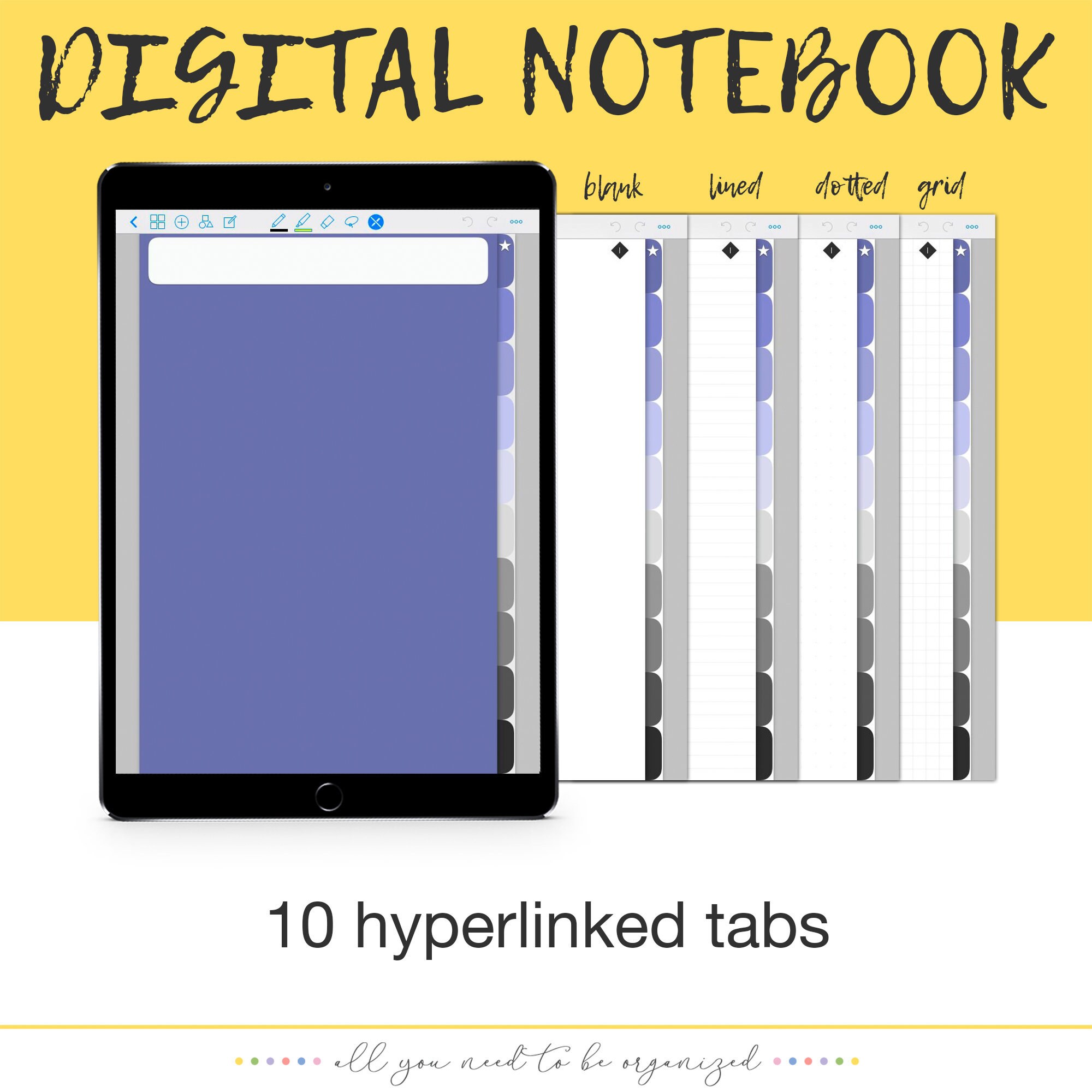 Paper digital notes GoodNotes journal iPad diary subject notebook for ...