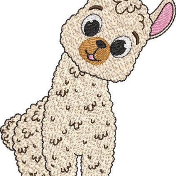 Llama Embroidery Design - Etsy