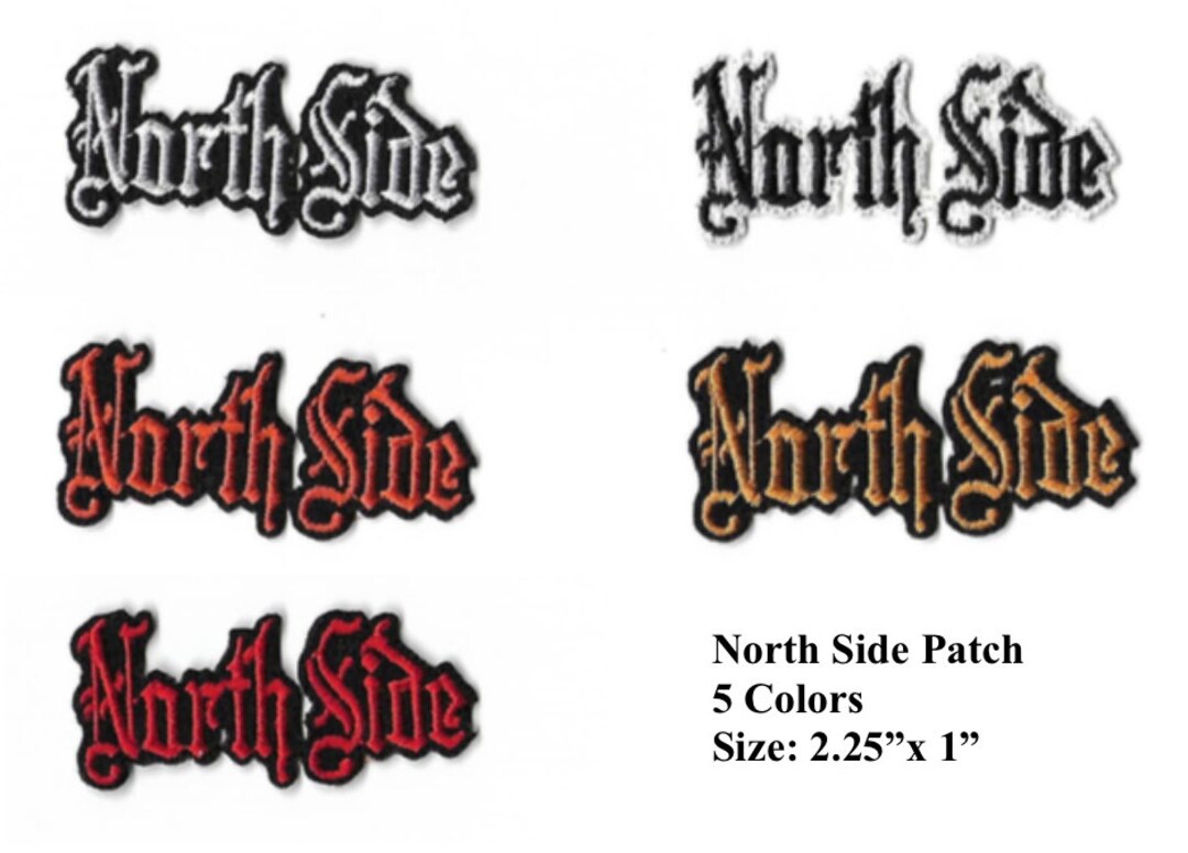 North Side Northside Old English Letters Small Patch Size - Etsy