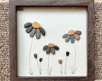 Pebble Art Flowers | Etsy