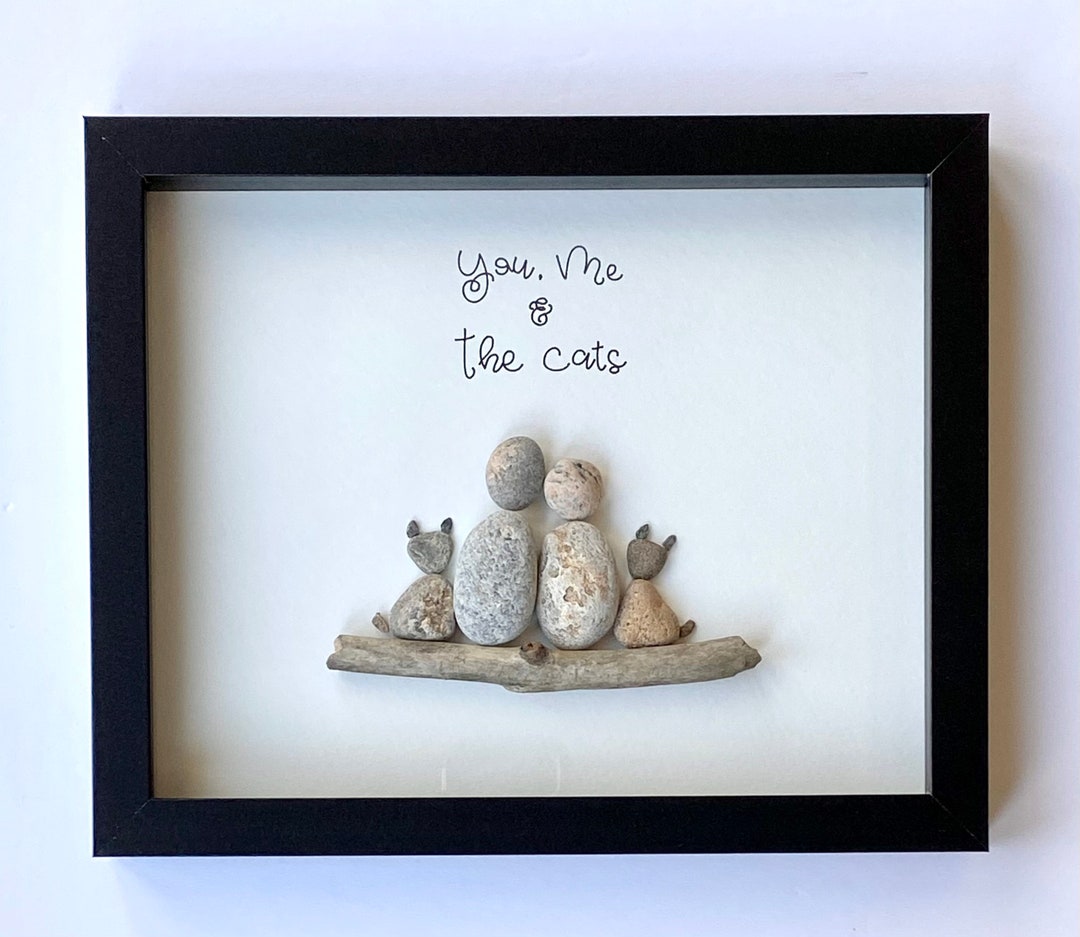 Pebble Cat Family - Etsy