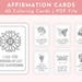 40 Positive Affirmations Cards, Floral Printables, Inspirational and ...