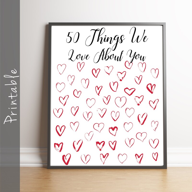 50 Things We Love About You - Etsy