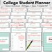College Student Planner Printable Undated University Academic | Etsy