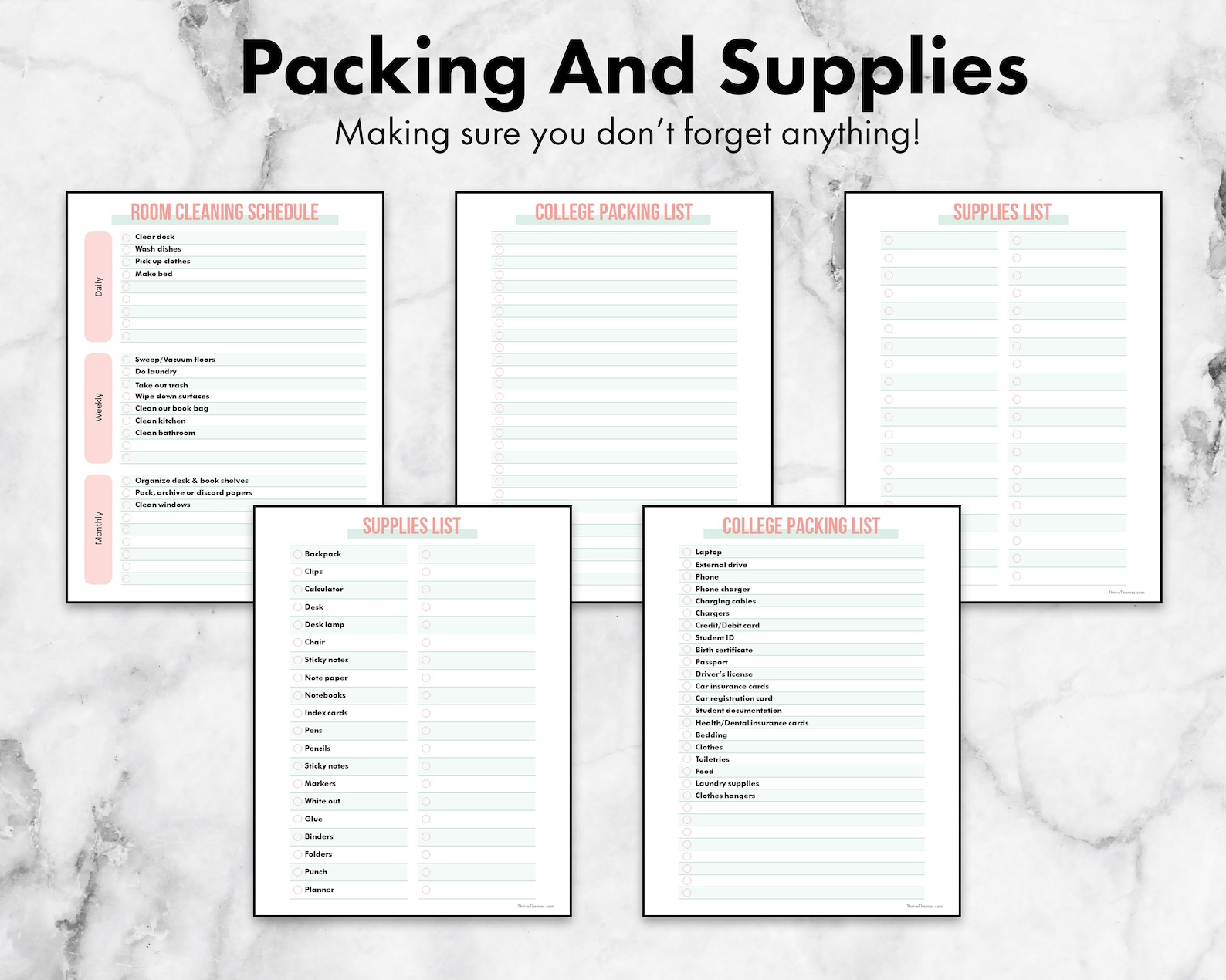 College Student Planner Printable Undated University Academic | Etsy