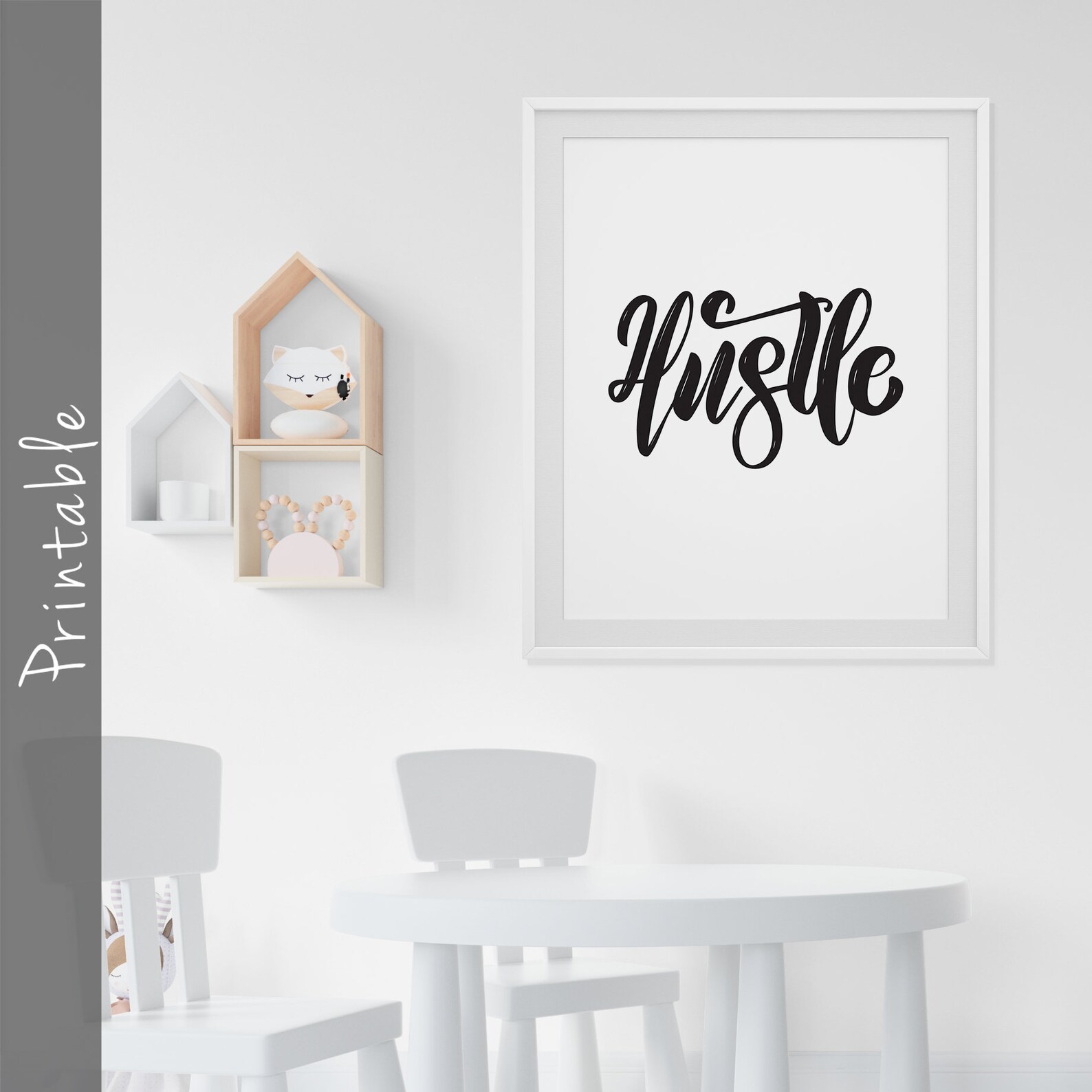 Hustle Poster Printable Inspirational Quote Entrepreneur Gift - Etsy