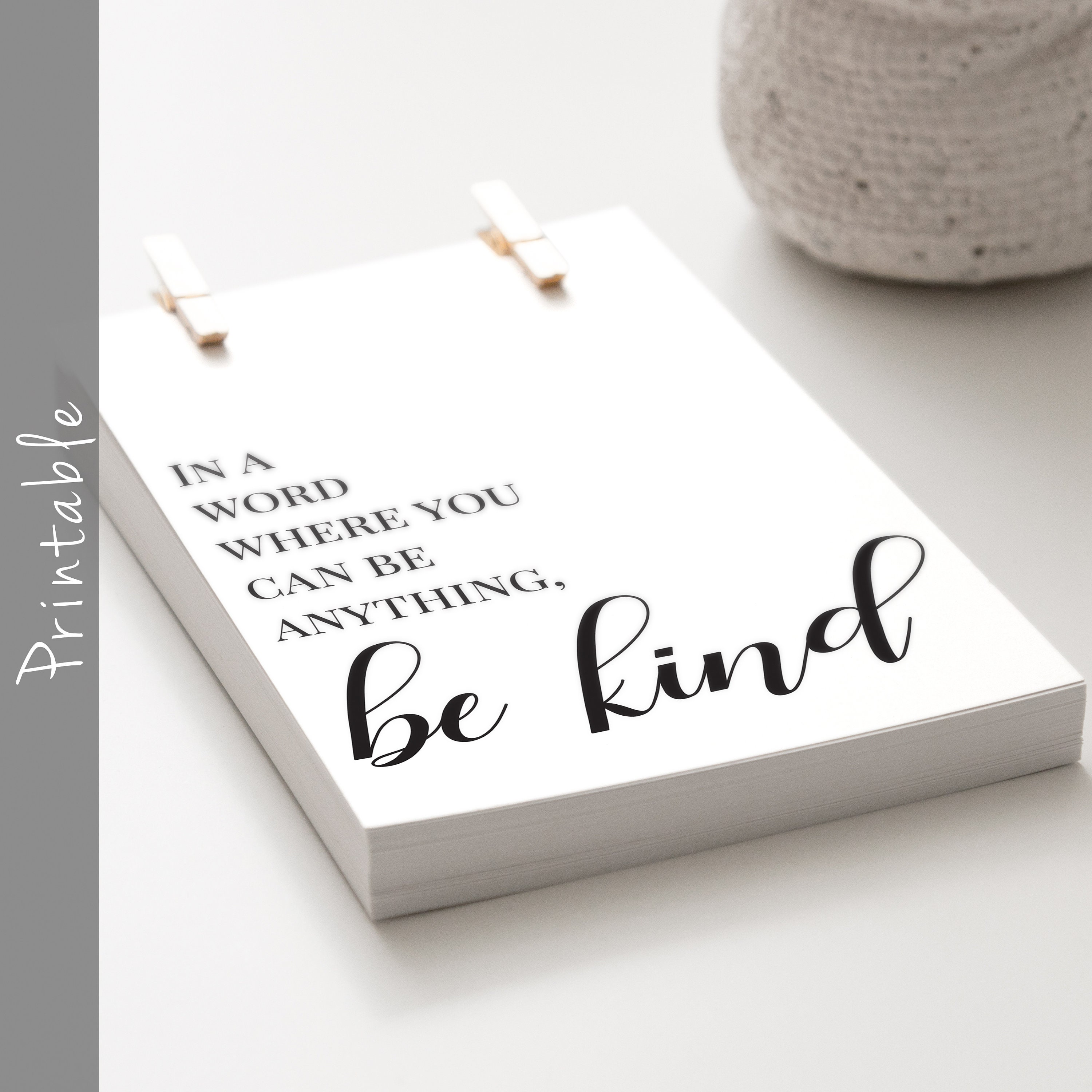 In A World Where You Can Be Anything Be Kind Sign Printable | Etsy