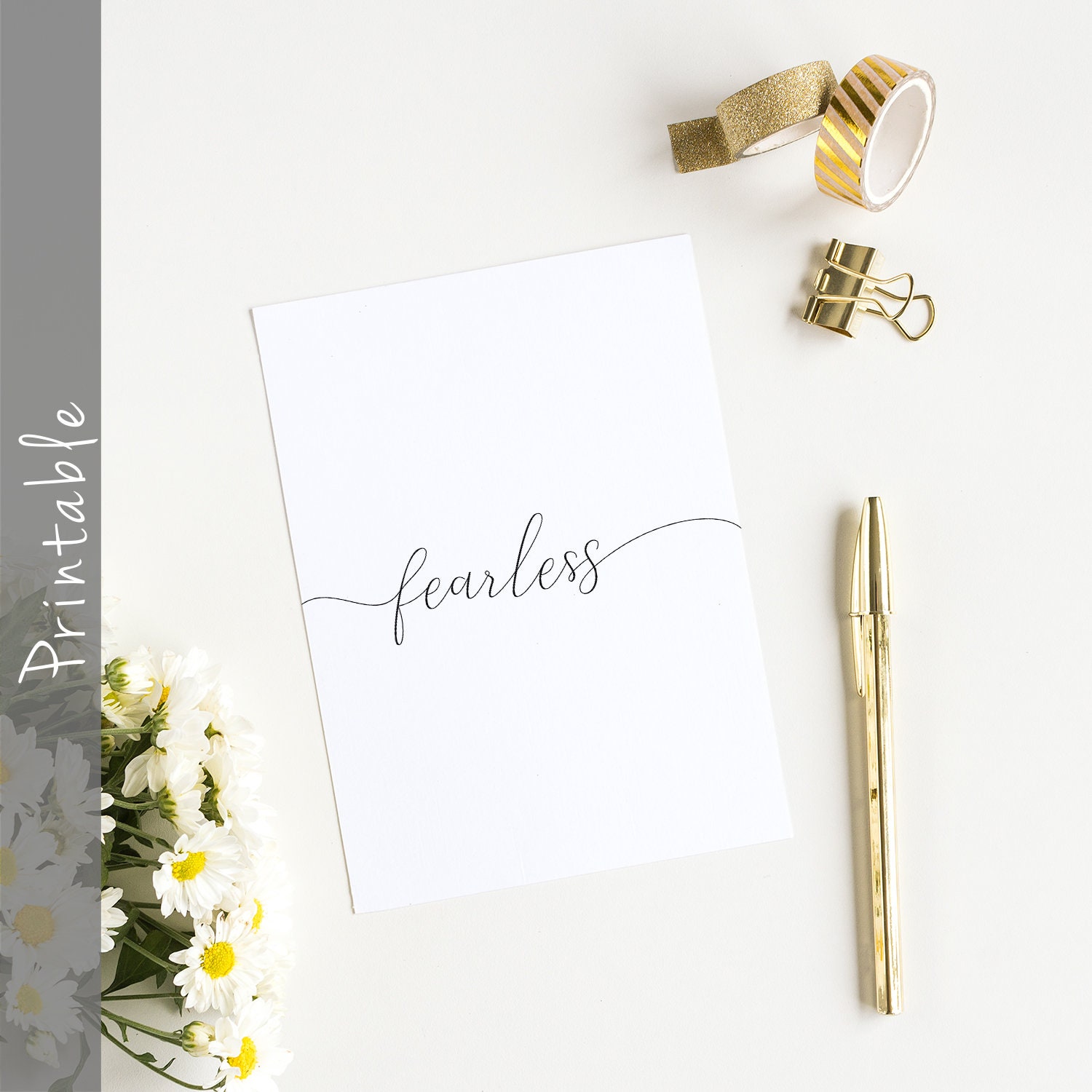 Fearless Printable Wall Art Sign | Etsy
