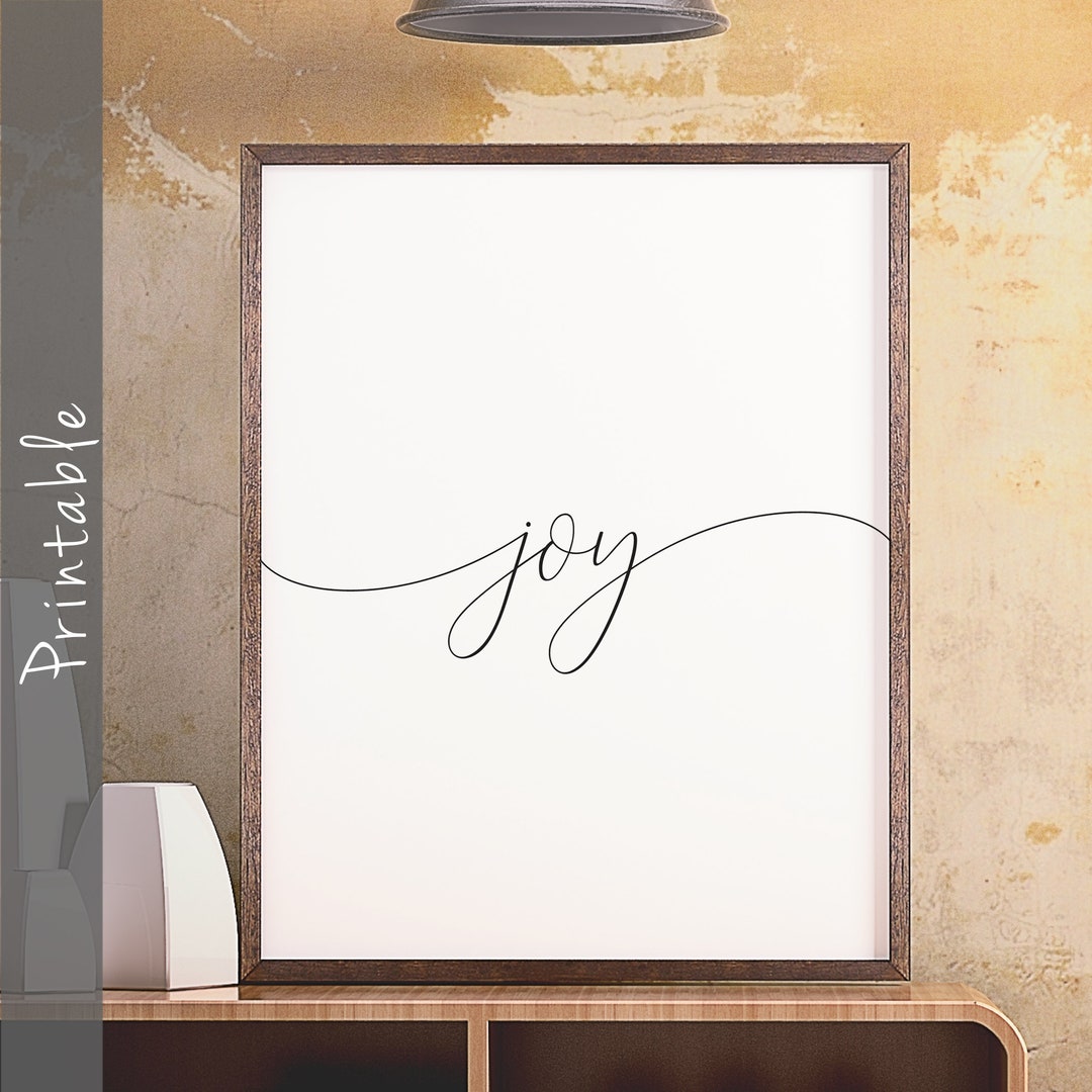 Joy Sign Printable Wall Art - Etsy