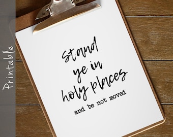 Printable Stand in Holy Places LDS Temple - Etsy