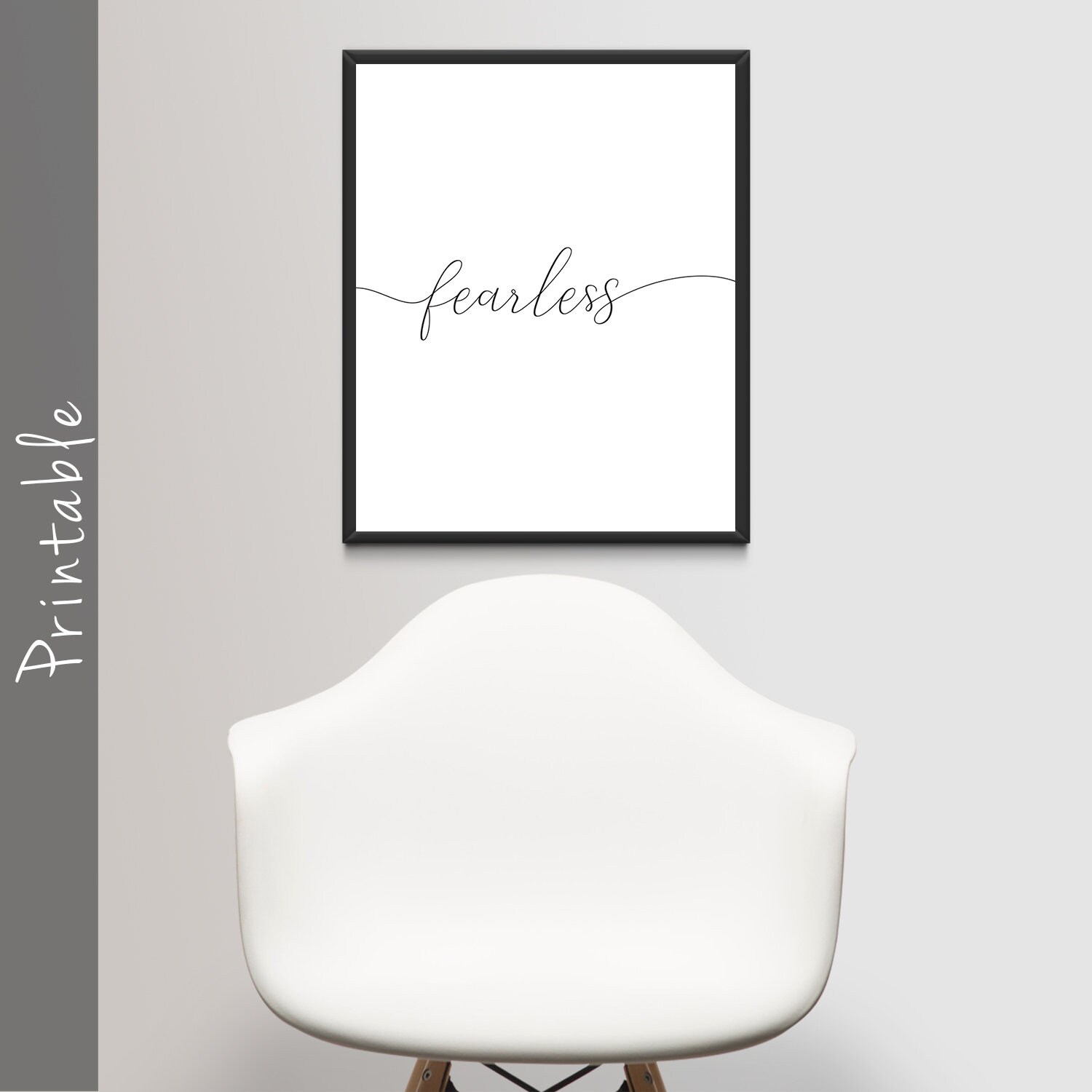 Fearless Printable Wall Art Sign | Etsy