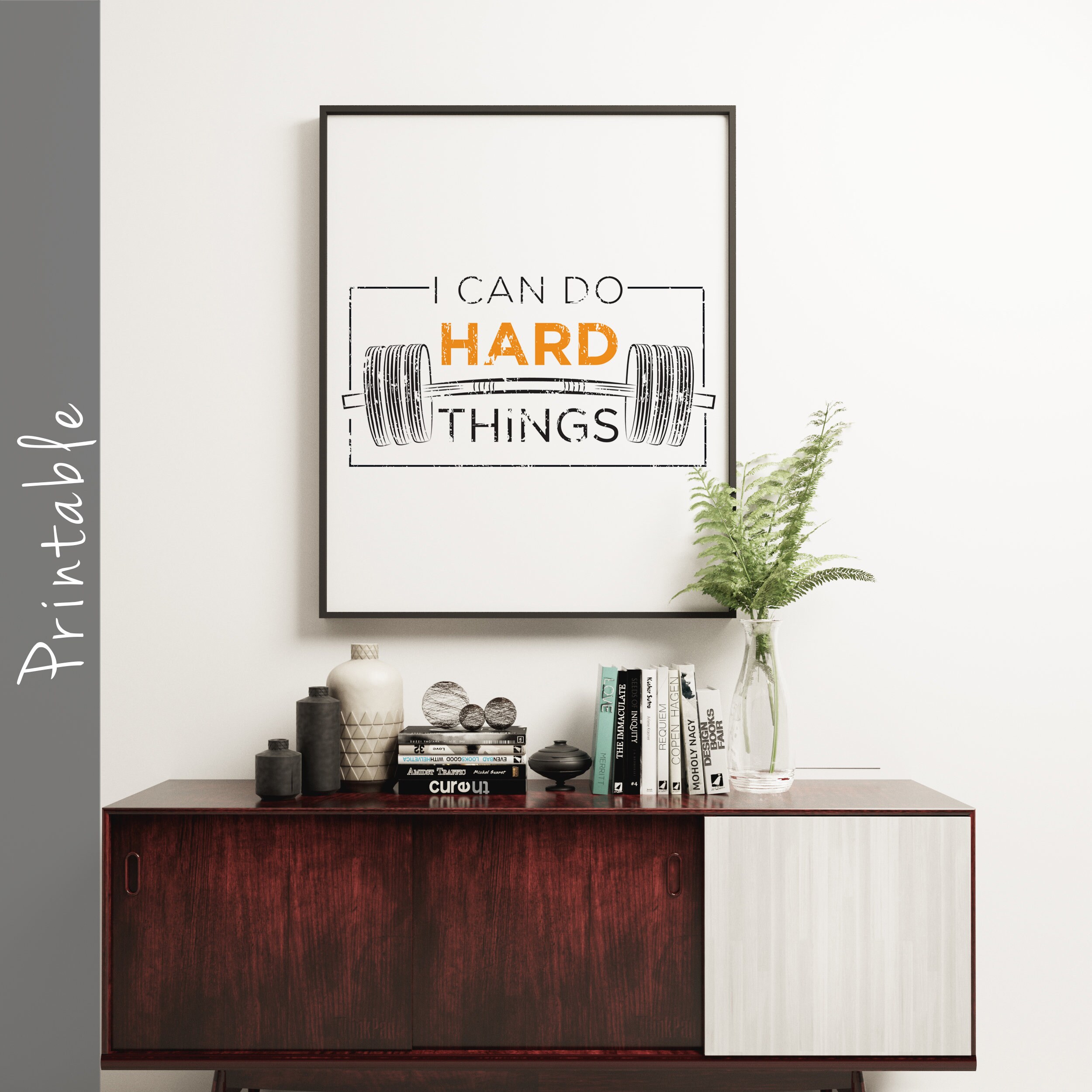 I Can Do Hard Things Motivational Quote Distressed Typography - Etsy