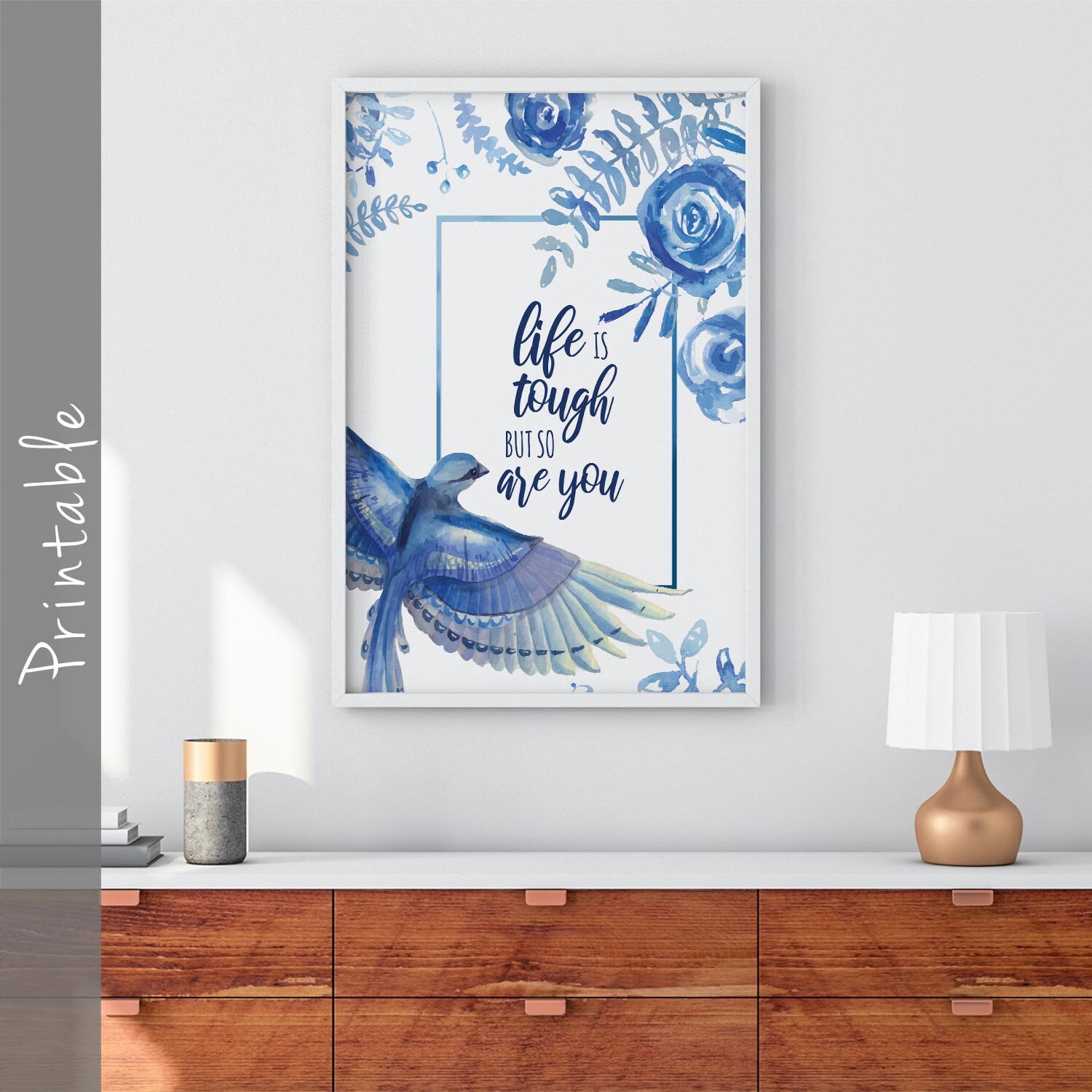 Life is Tough but so Are You Motivational Quote Wall Art - Etsy
