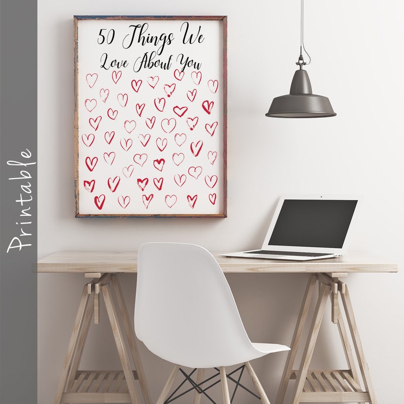 50 Things We Love About You Printable 50th Birthday Gift - Etsy