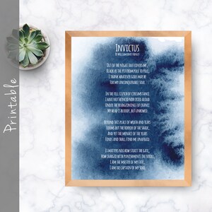 Invictus Poem by William Ernest Henley Printable Wall Art, You'll Be A ...