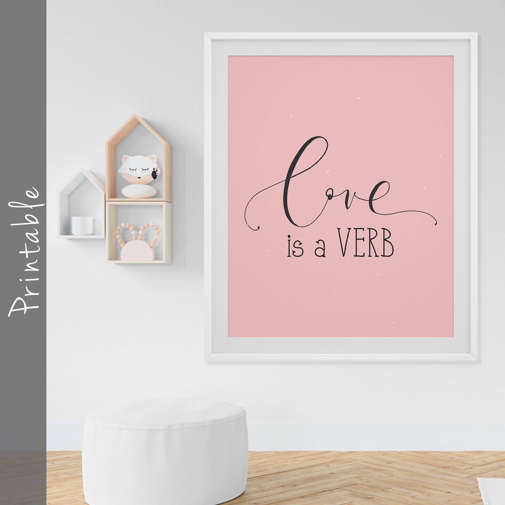 Love is A Verb Printable Wall Art - Etsy