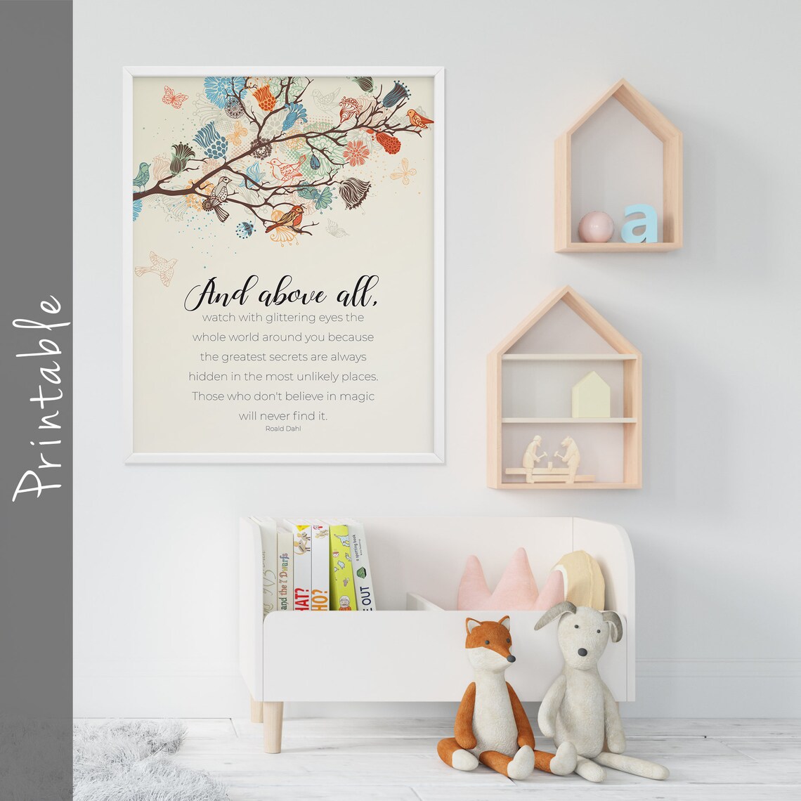 Roald Dahl Quote And Above All Watch With Glittering Eyes The | Etsy