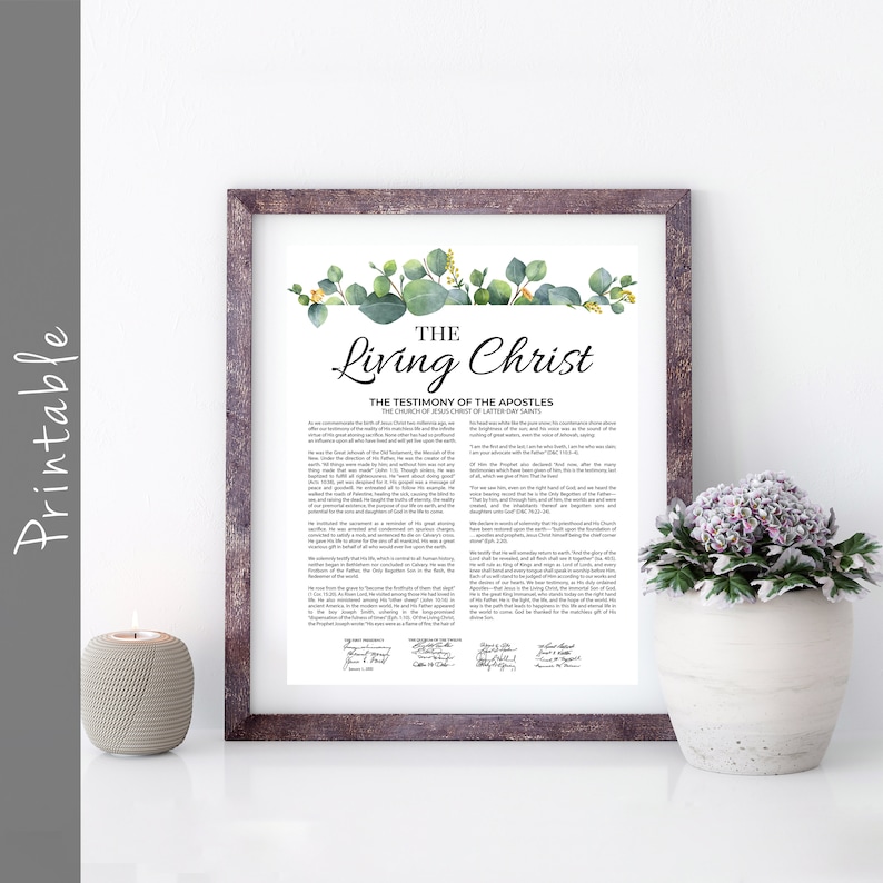 The Living Christ Proclamation LDS Art, LDS Printable in 18 Different ...