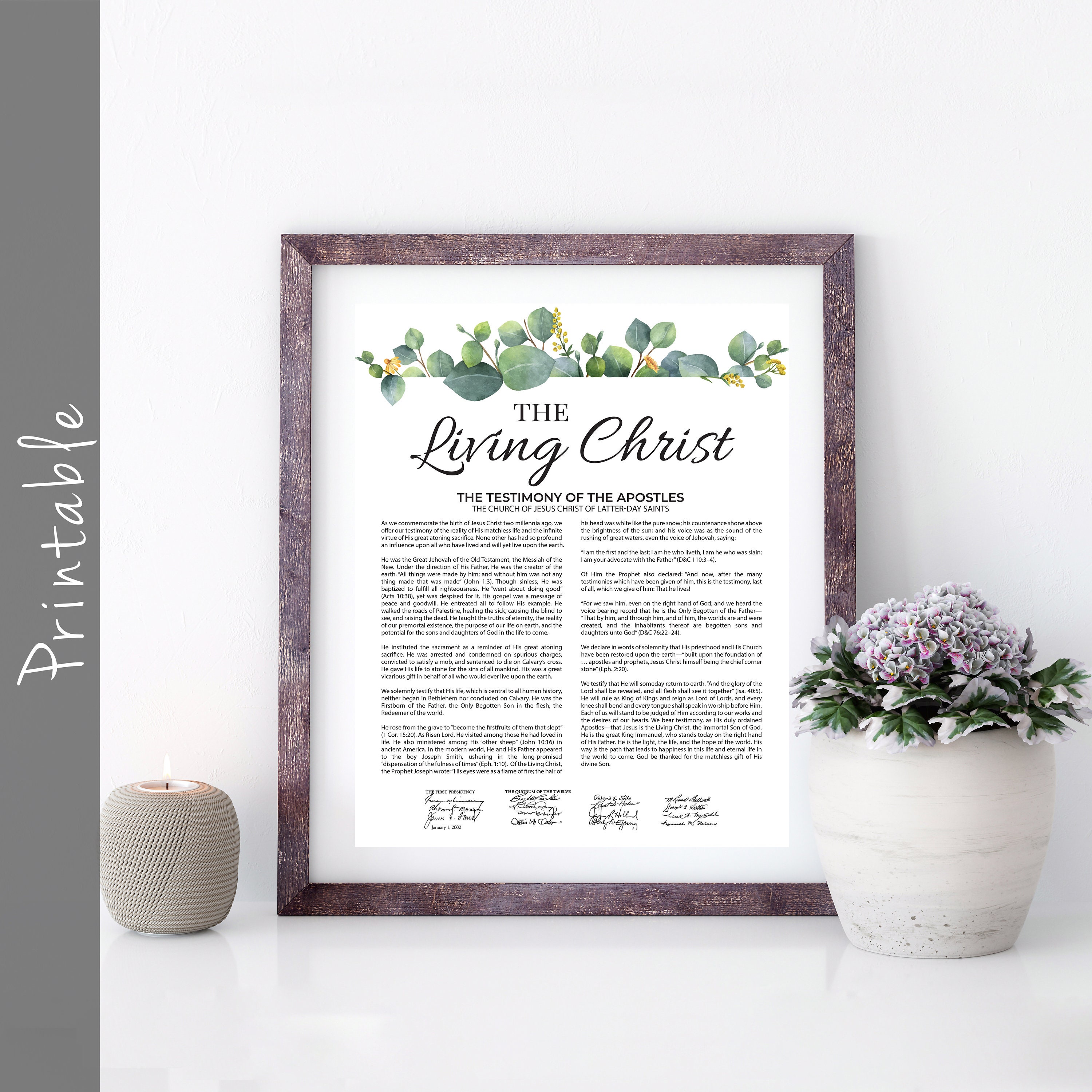 The Living Christ Proclamation LDS Art LDS Printable in 18 - Etsy Canada