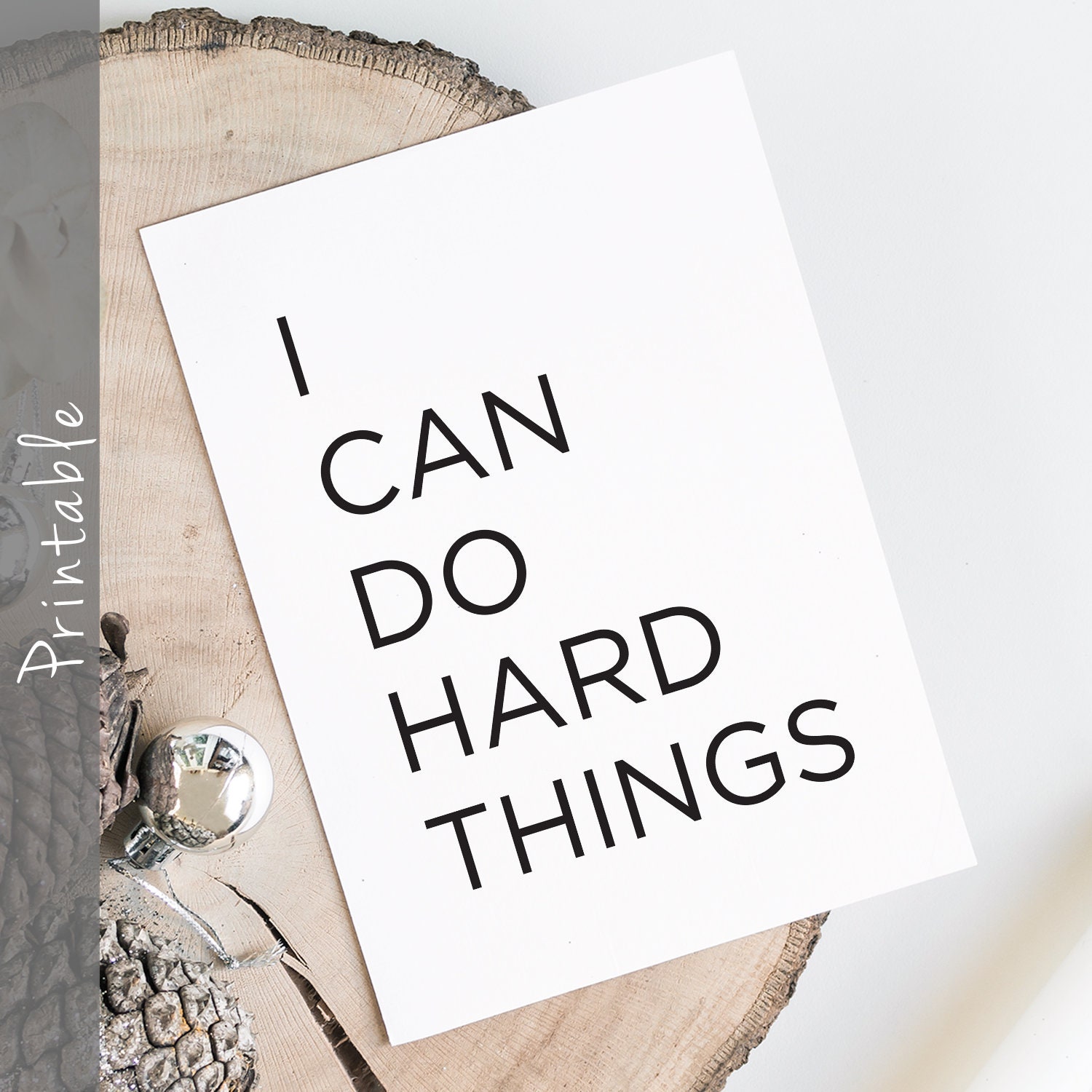 I Can Do Hard Things Inspirational Quote Printable | Etsy