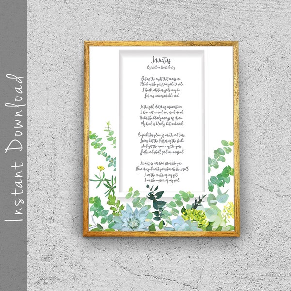 I Am the Master of My Fate the Captain of My Soul Wall Art - Etsy