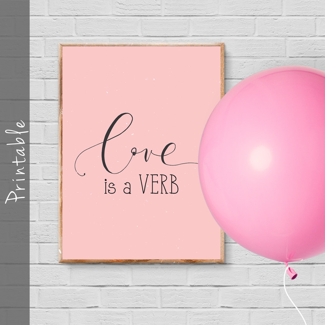 Love is A Verb Printable Wall Art - Etsy