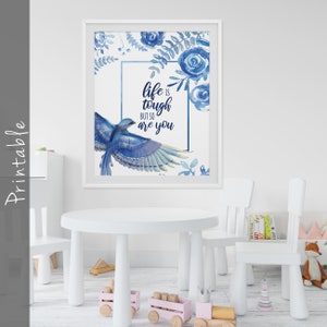 Life is Tough but so Are You Motivational Quote Wall Art Printable - Etsy