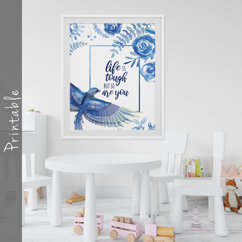 Life is Tough but so Are You Motivational Quote Wall Art - Etsy