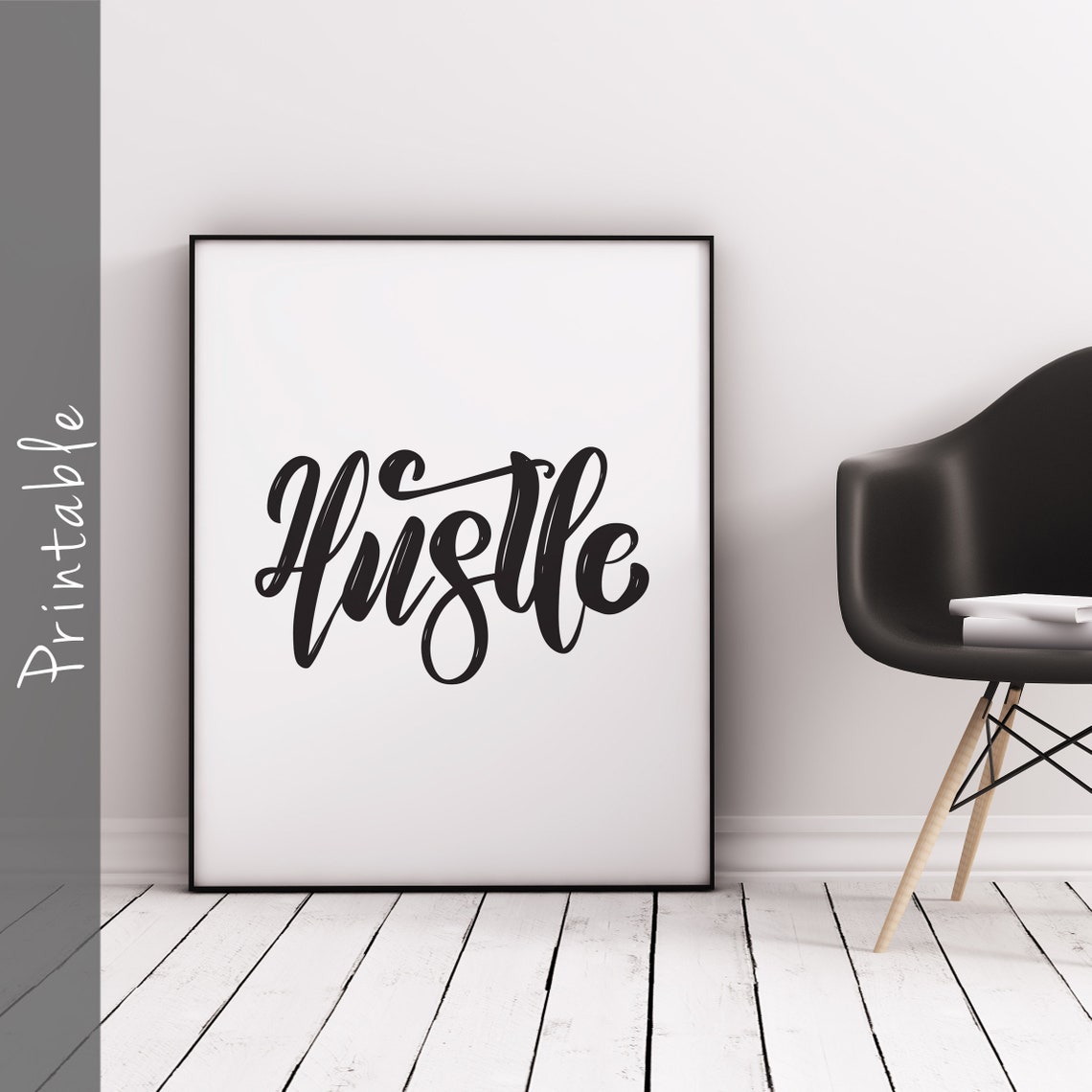 Hustle Poster Printable Inspirational Quote Entrepreneur Gift - Etsy