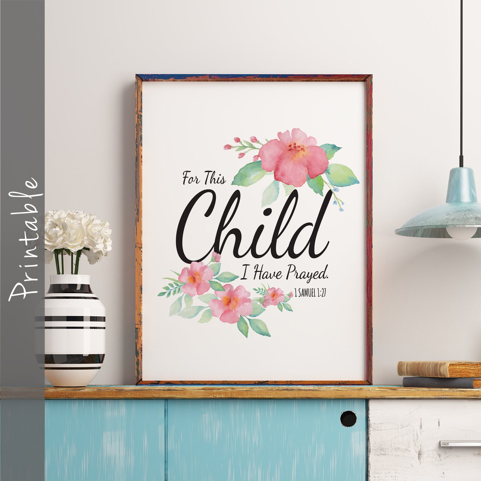 For This Child I Have Prayed Printable Sign | Etsy