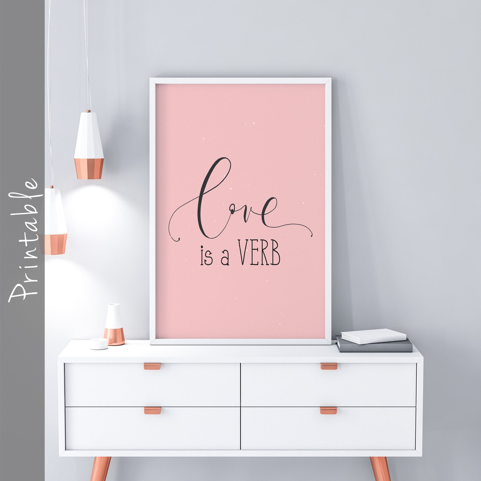 Love is A Verb Printable Wall Art - Etsy