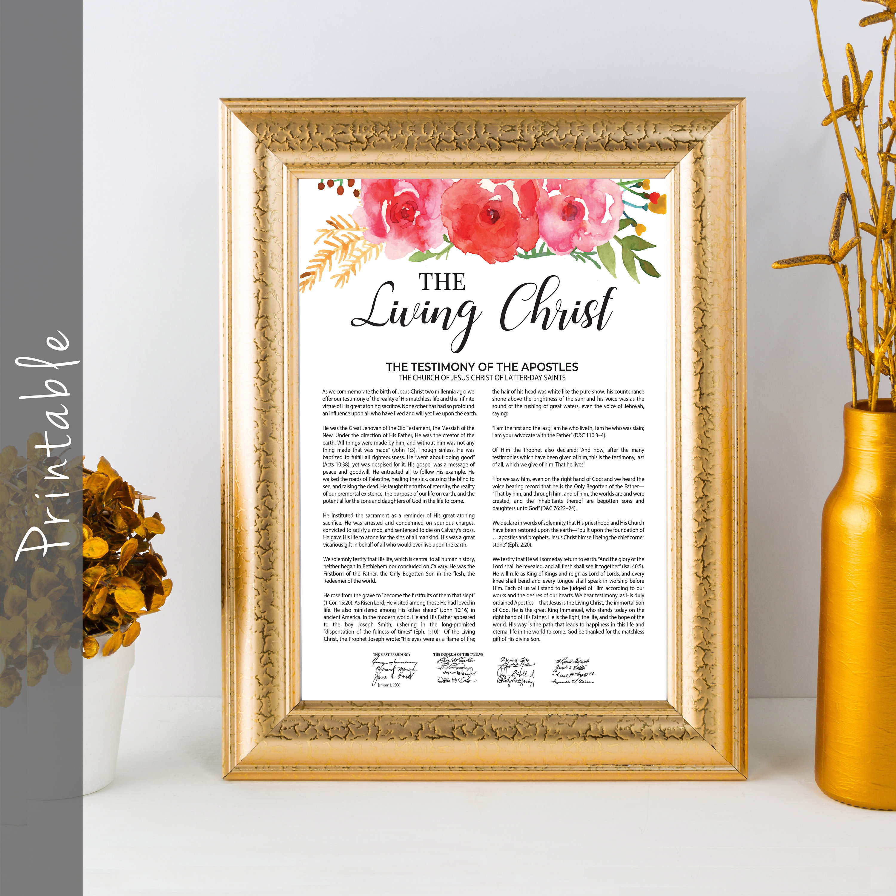 The Living Christ Proclamation Print LDS Printable - in 18 Different ...